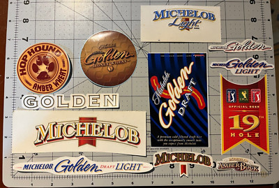 MICHELOB light ice amber 12 STICKER PACK LOT decal craft beer brewery ...
