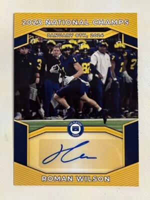 ROMAN WILSON Players Trunk Michigan 2023 National Champions AUTO ...
