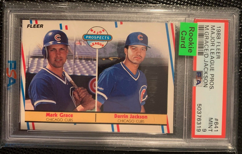 1988 Fleer #641 Mark Grace ROOKIE PSA 9 -Cubs LEGEND! - Darrin Jackson ...