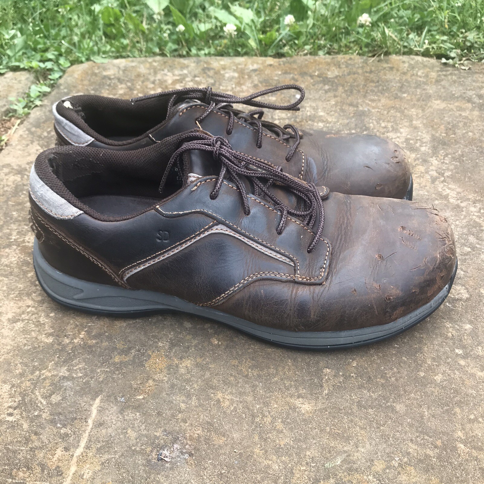 Red Wing Mens Comfort Pro Oil-Slip Resistant Safety Brown Shoes Size 9 ...