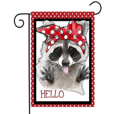 Flags Galore Hello Raccoon Bandana Garden Flag w | eBay