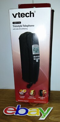 Vtech Trimstyle Telephone CD1113 with Caller ID/Call Waiting Black NEW ...