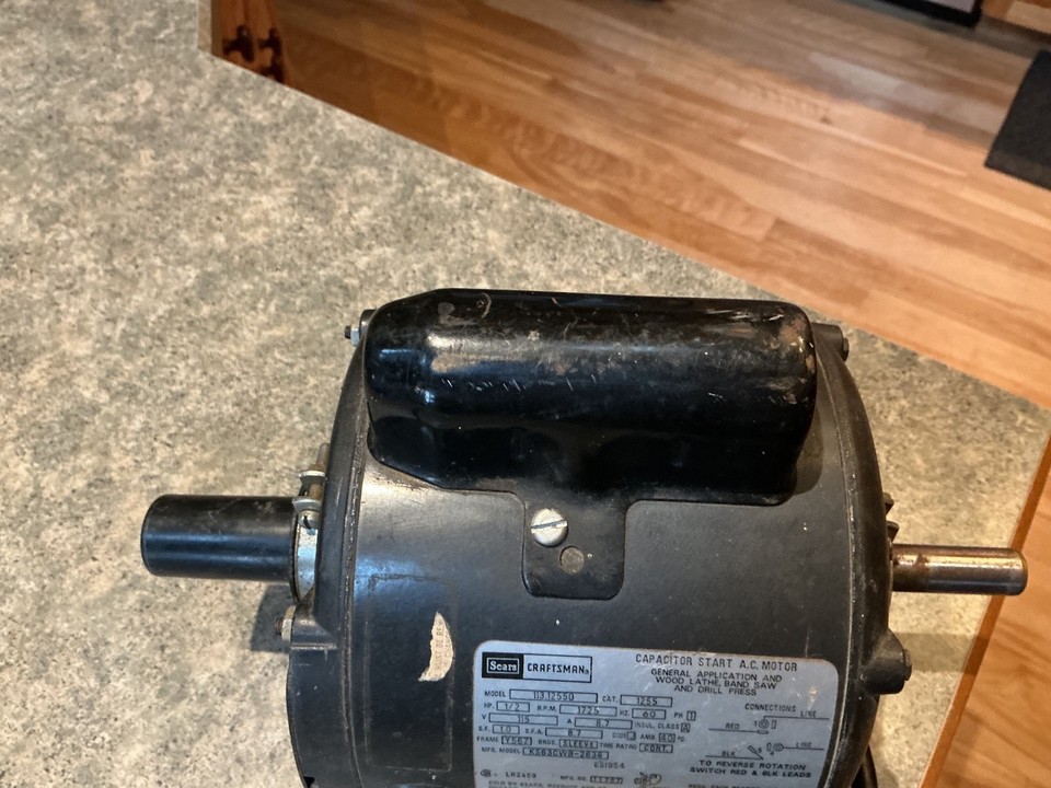 Craftsman Power Tool Motor 113.12550 115v 1/2HP 1725 RPM Reversible | eBay