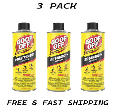 (3 PACK) Goof Off Professional Strength Remover – 16 fl. oz. Latex ...