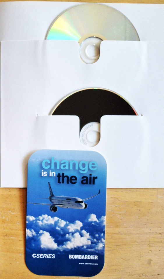 BOMBARDIER C Series heavy brochure + 2 Informational CD's plus C Series ...