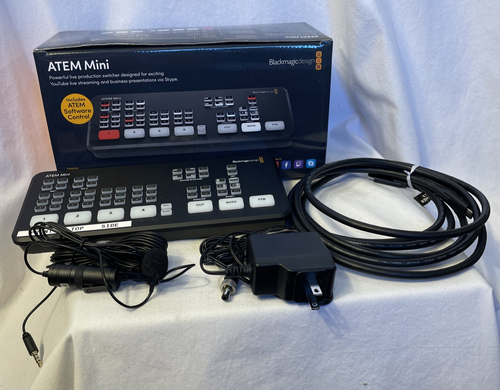 Blackmagic Design ATEM Mini Stream Switcher With BOYA Microphone Tether ...