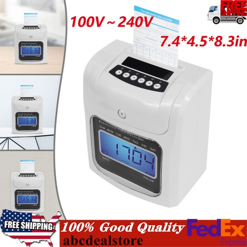 LCD Time Clock Office Staff Employee Punch Attendance Machine Time Card ...