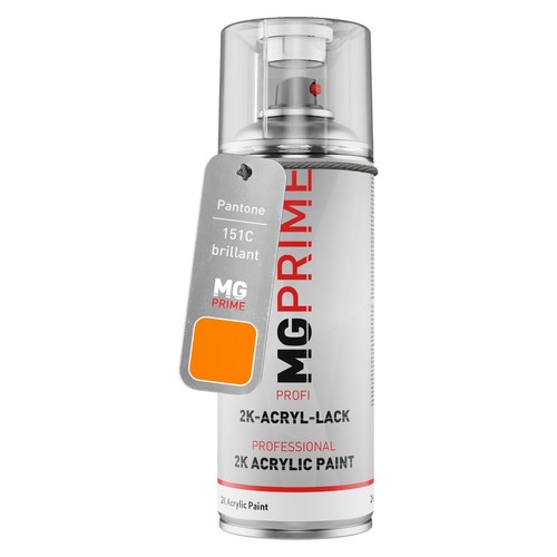Pantone 151C Orange brillant acrylique bombe aérosol 2C 400ml séchage ...