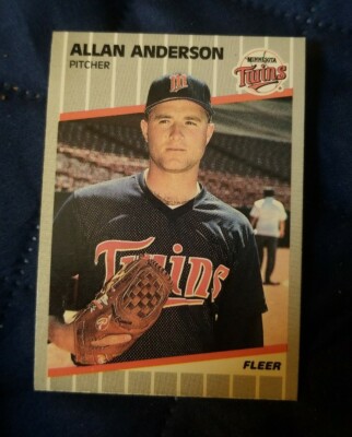 1989 Fleer Minnesota Twins Baseball Card #102 Allan Anderson | eBay
