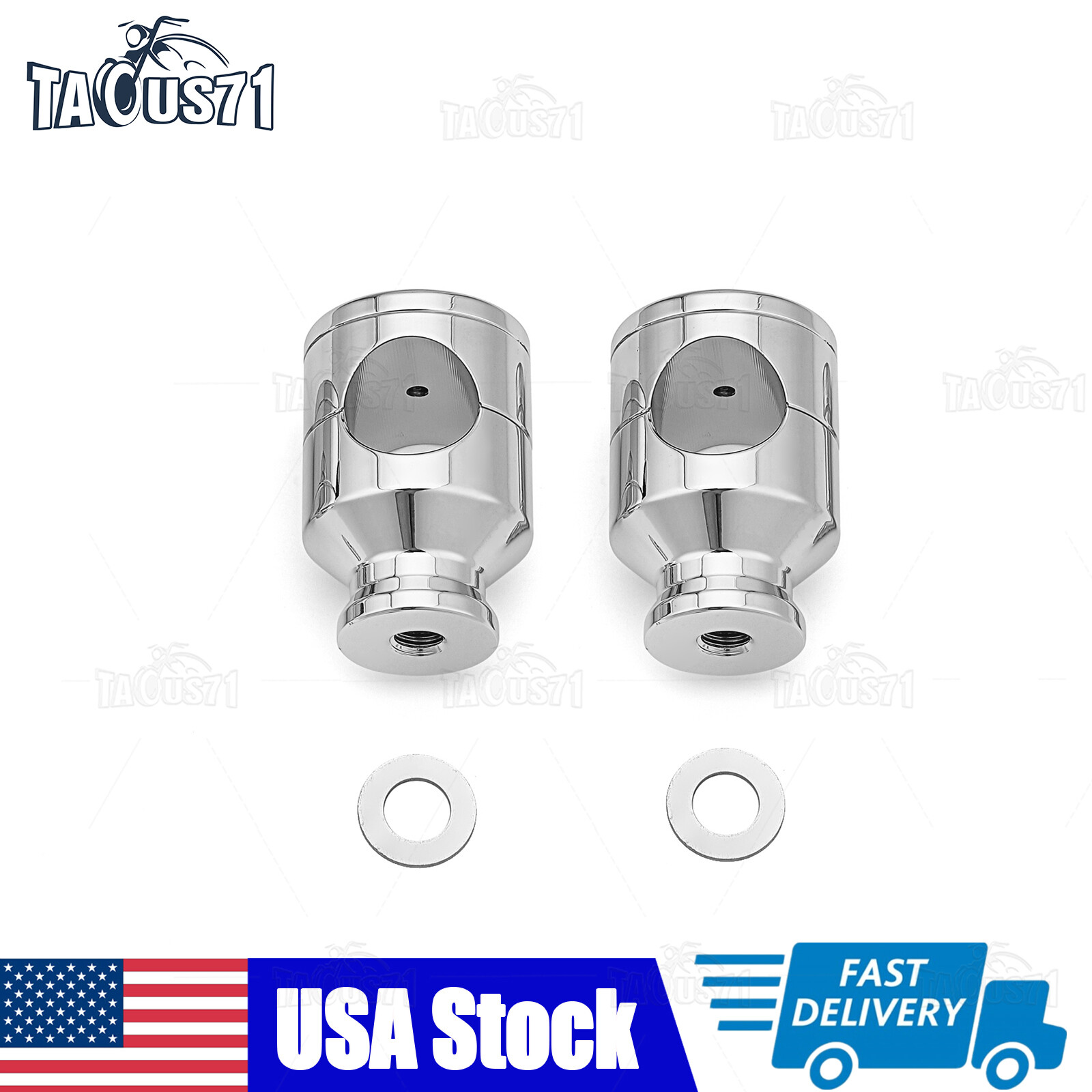 Short 2" CNC Billet Risers For Harley Dyna Softail FLTRX 1-1/4 ...