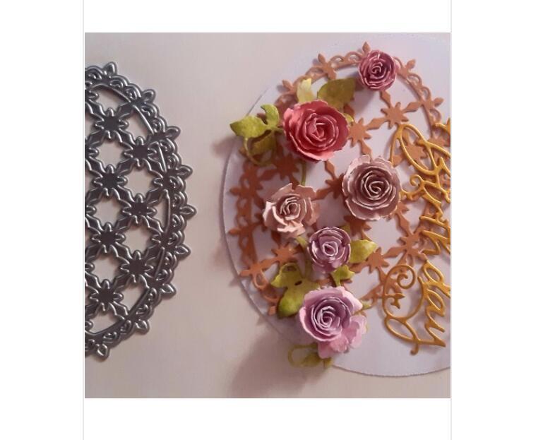 Lace Lattice Oval Frame Scrapbooking Metal Cutting Dies Card Making ...