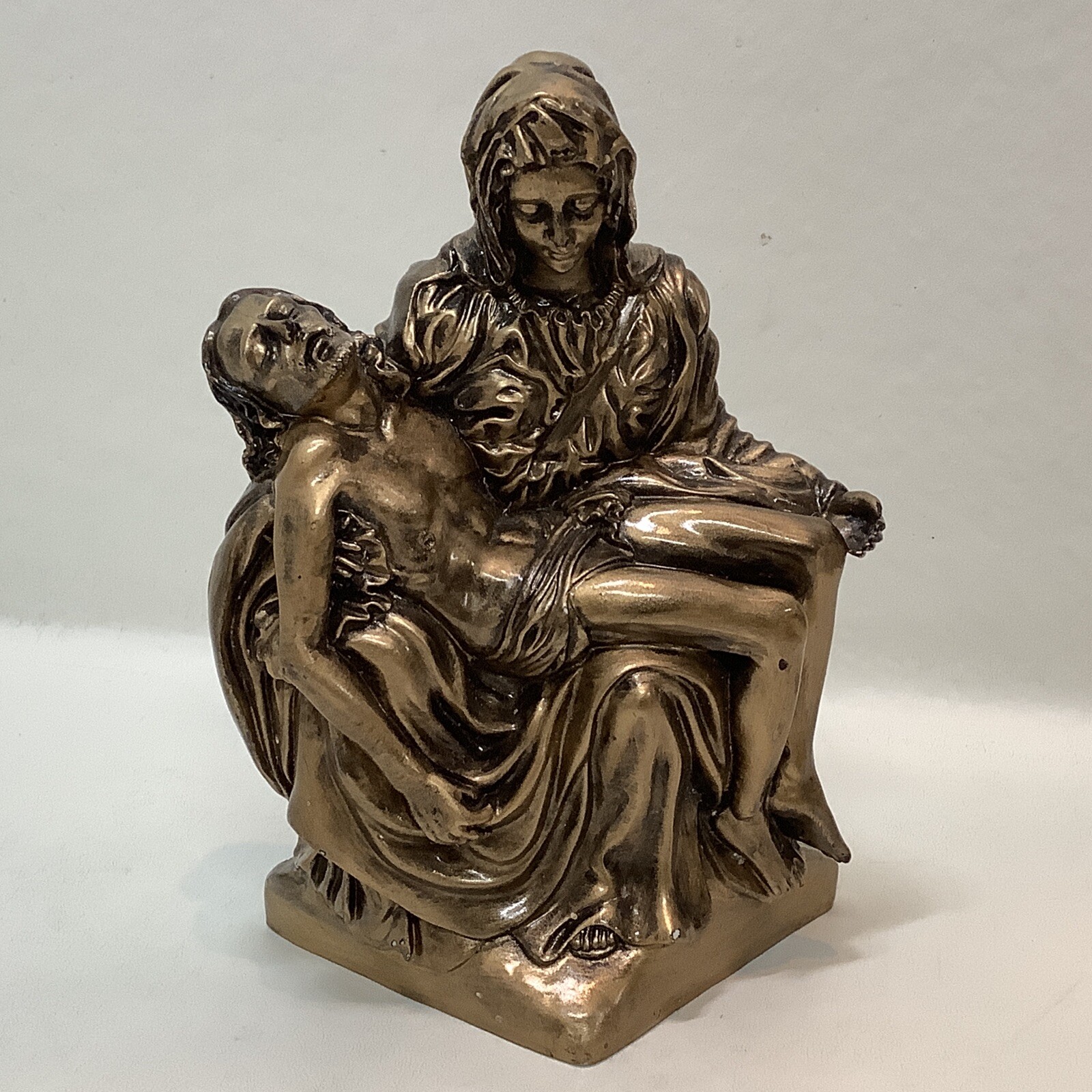Vintage Life Symbols “Pieta” Gold Resin Michelangelo Replica Statue ...