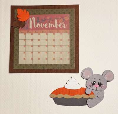 November Calendar Set. Scrapbook, Card making Paper Piecing | eBay