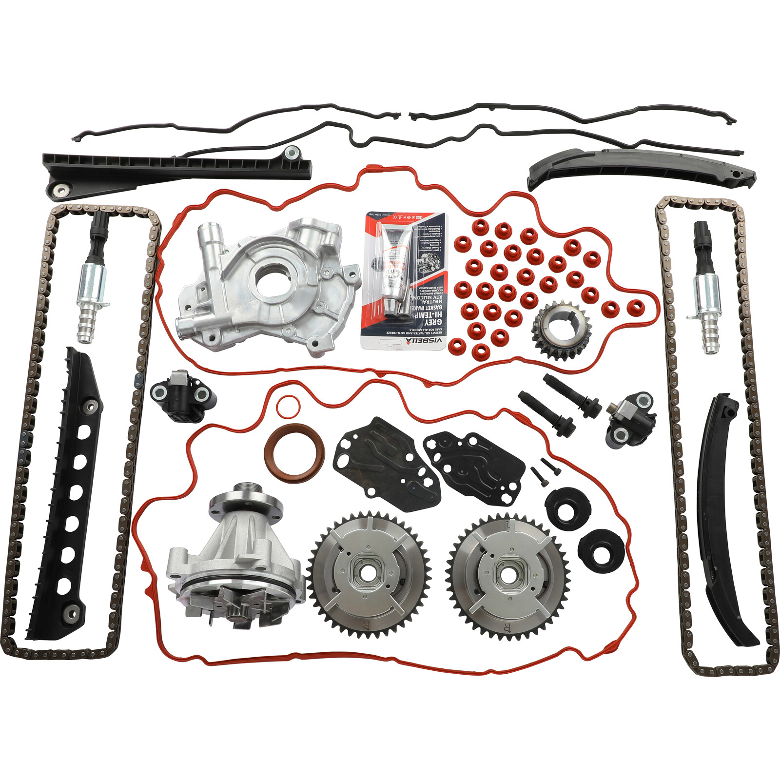 For 04-08 Ford F150 Lincoln 5.4L 3V Timing Chain Kit Oil Water Pump ...