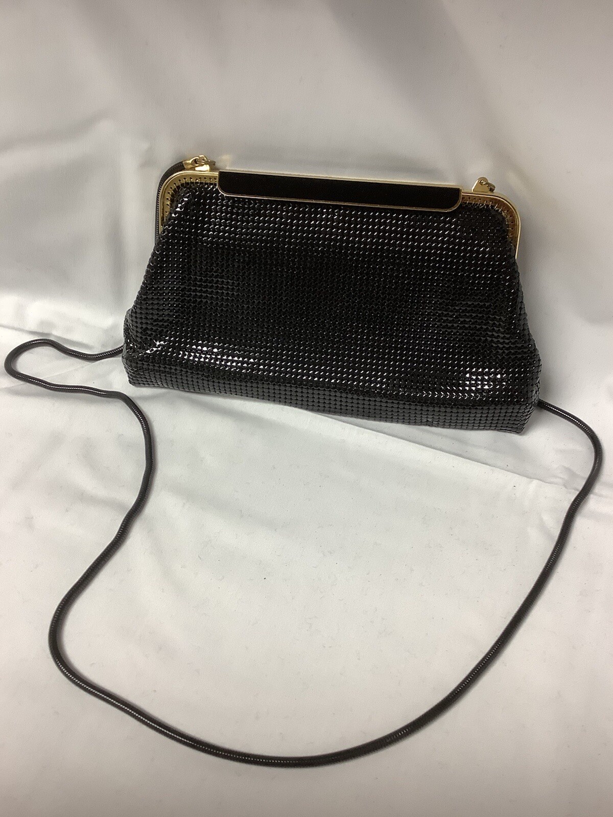 Glomesh Black Metal Mesh Purse Small Bag Handbag Vint… - Gem