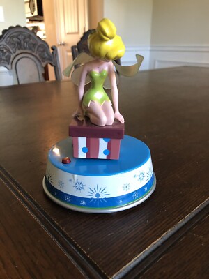 DISNEY TINKERBELL ROTATING MUSIC BOX FIGURINE BY GEMMY INDUSTRIES ...