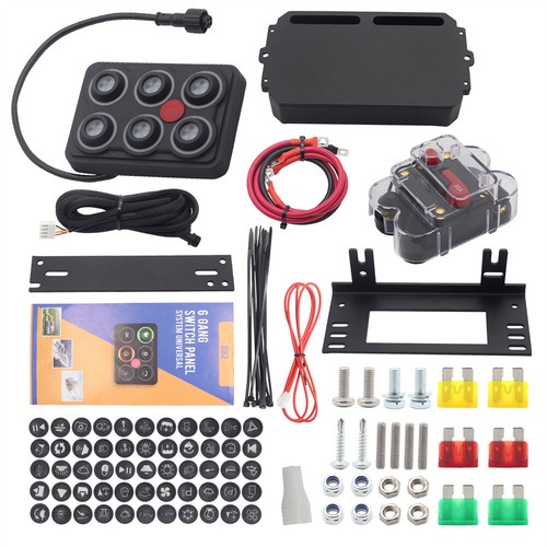 6Gang Switch Panel Circuit Control Fuse Relay Kit for Car Truck Boat ...