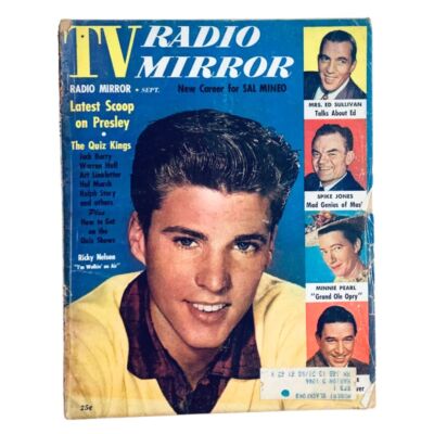 TV Radio Mirror Magazine September 1957 Vol 48 No. 4 Ricky Nelson, Ed ...