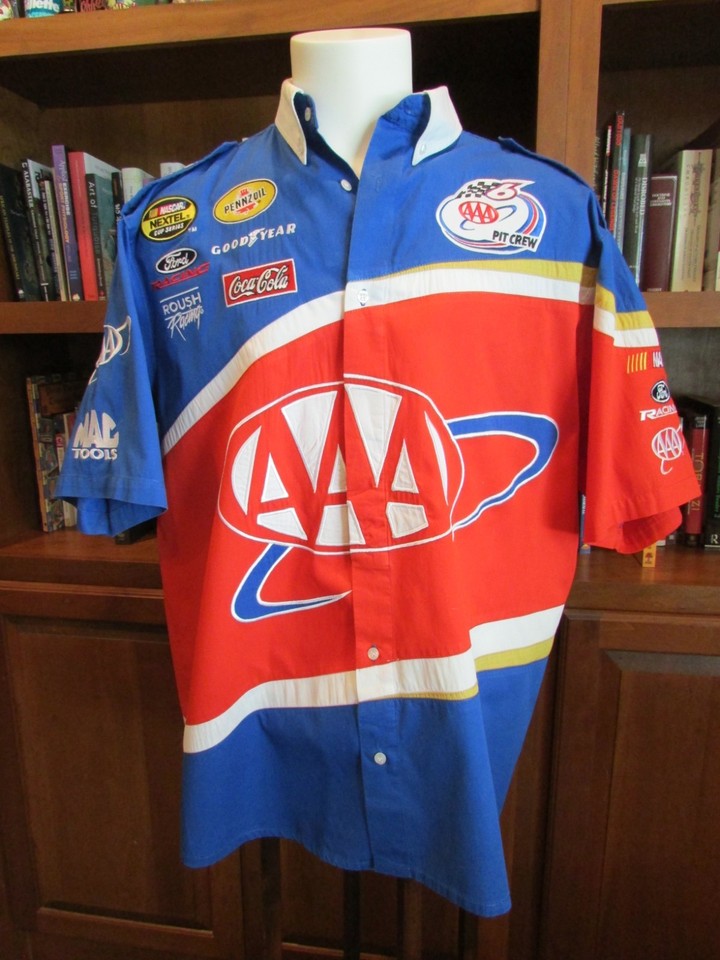 Team Caliber NASCAR Mark Martin #6 AAA Pit Crew Button Up Shirt Size XL ...