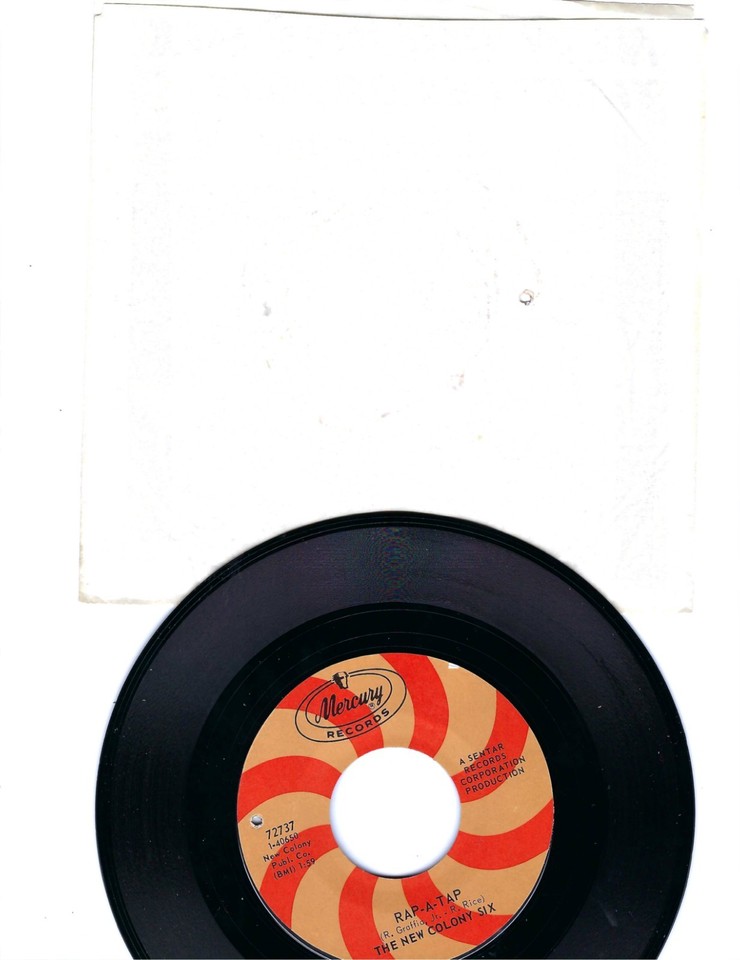 45 + PIC SLV- NEW COLONY SIX- "TREAT HER GROOVY"/"RAP-A-TAP"- MERCURY ...