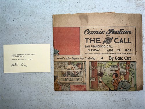 Rare 1909 Comic Section of The San Francisco Call Newspaper Gene Carr ...
