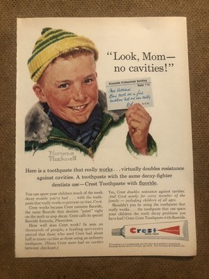 Vintage 1950’s Crest Toothpaste Norman Rockwell Magazine Ad 0C25 | eBay