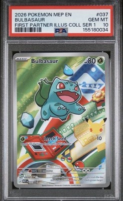 2026 POKEMON FIRST PARTNER ILLUSTRATION COLLECTION PROMO #037 BULBASAUR ...