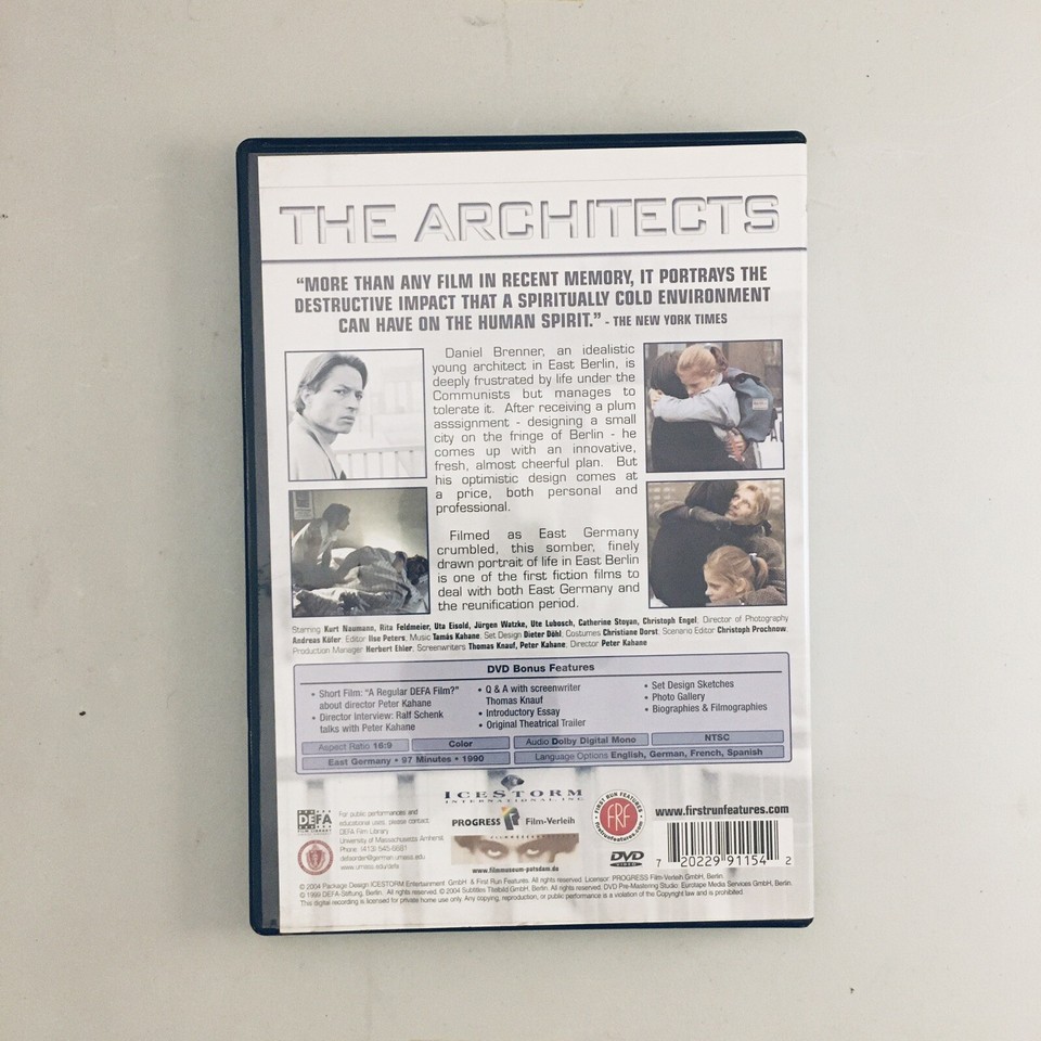 New & Sealed The Architects Dvd REGION 1 FRF Germany 1990 A Film by ...