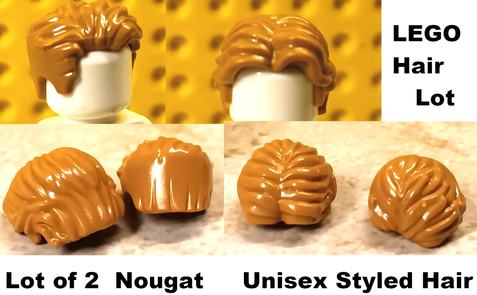 LEGO Unisex Hair SHORT Parted Middle SUAVE Feathered Textured Boy Girl ...