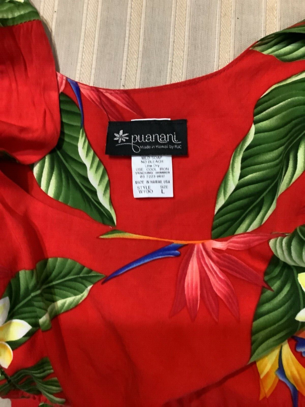 RJC Puanani Bird of Paradise & Plumeria Tie Front Dre… - Gem