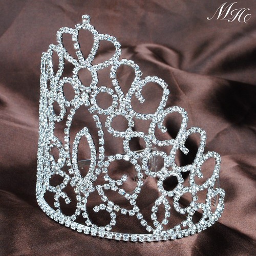 Queen Princess Tiaras Hair Combs Crystal Bridal Wedding Brides Crowns ...