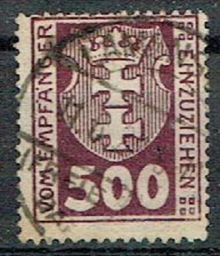 Danzig Port Mark MiNr. 12 A 2Y Canceled Certified Infla Berlin | eBay