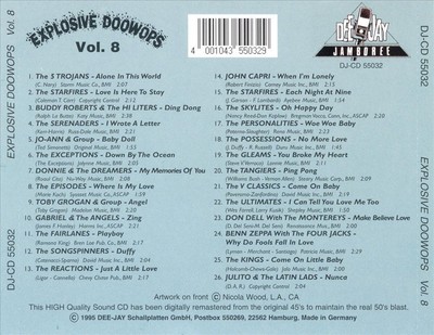 VARIOUS ARTISTS - EXPLOSIVE DOO WOPS, VOL. 8 NEW CD 4001043550329| eBay