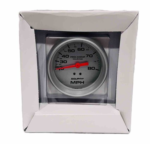 Auto Meter 3-3/8" Pro Comp Marine Mechanical Speedometer Gauge 0-80 MPH ...