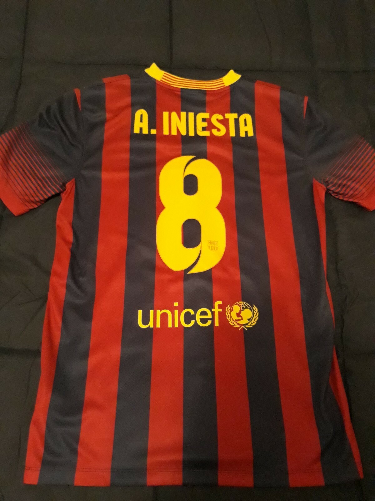 2013/14 Barcelona Home Jersey Iniesta #8 - Medium - 100% Authentic ...