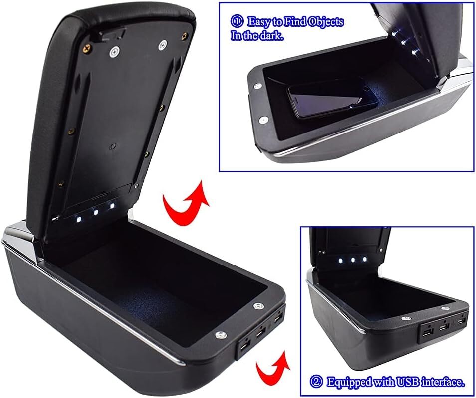 Universal Car Storage Arm rest Cushion Armrest Centre Console Box ...