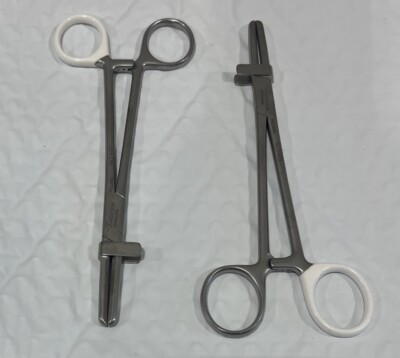 Lot of 2 - Aesculap MD653 Tubing Clamp w/ Guard, 7" (Z) | eBay
