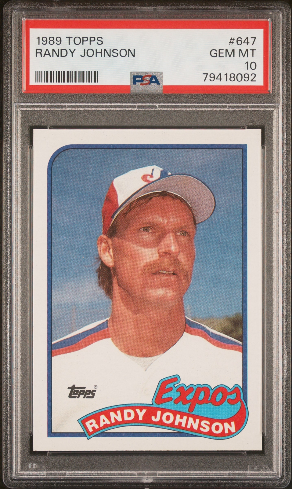 Randy Johnson 1989 Topps Baseball Rookie Card #647 Graded PSA 10 | eBay
