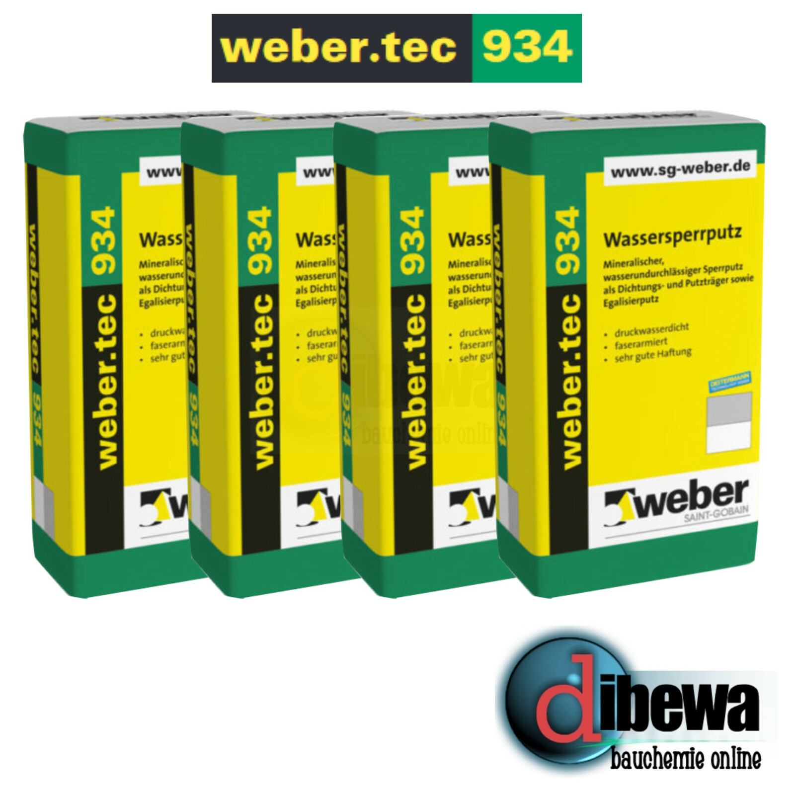 weber.tec 934 Wassersperrputz Sperrputz Ausgleichs Putz 4 x 25 kg | eBay.de