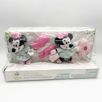 NEW Disney Baby "Minnie Mouse" Musical Mobile Plays "Brahms Lullaby ...
