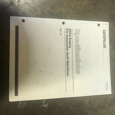 CAT CATERPILLAR SPECIFICATIONS 5HK MANUAL 3054 GENERATOR INDUSTRIAL | eBay