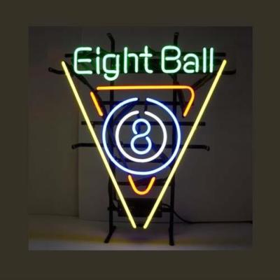 17"x14"Eight Ball 8 Neon Sign Light Game Room Billiard Hall Open ...