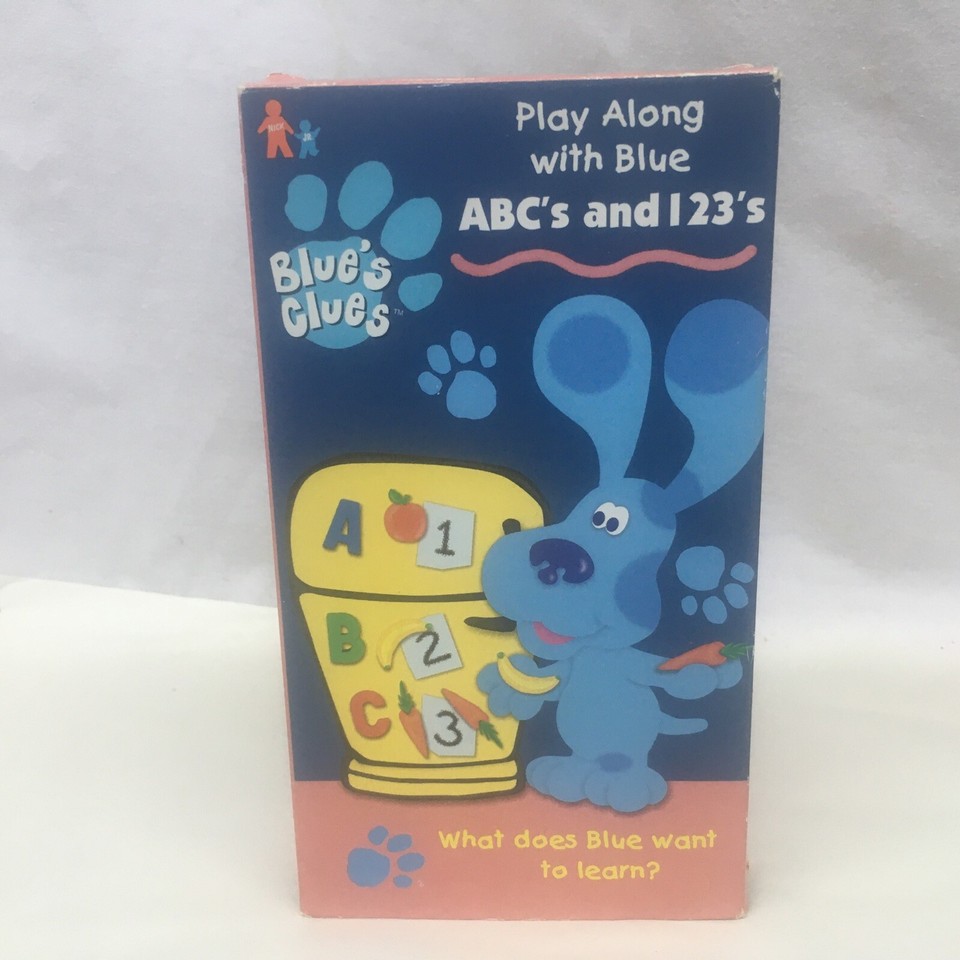 BLUE'S CLUES Play Along With ABC's and 123's Vhs Video Tape 1999 Nick ...