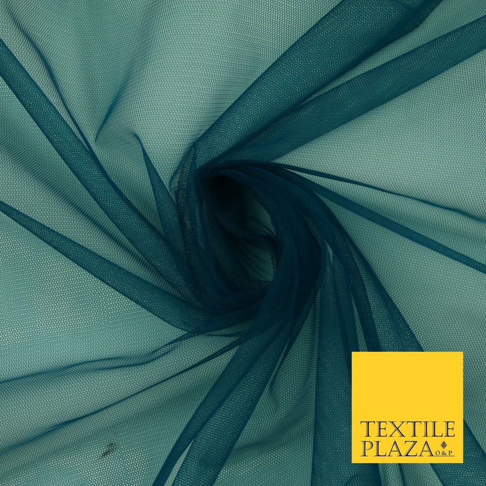OVER 90 COLOURS - Soft Plain Sheer Tulle Net Fabric Tutu Fairy Veil ...