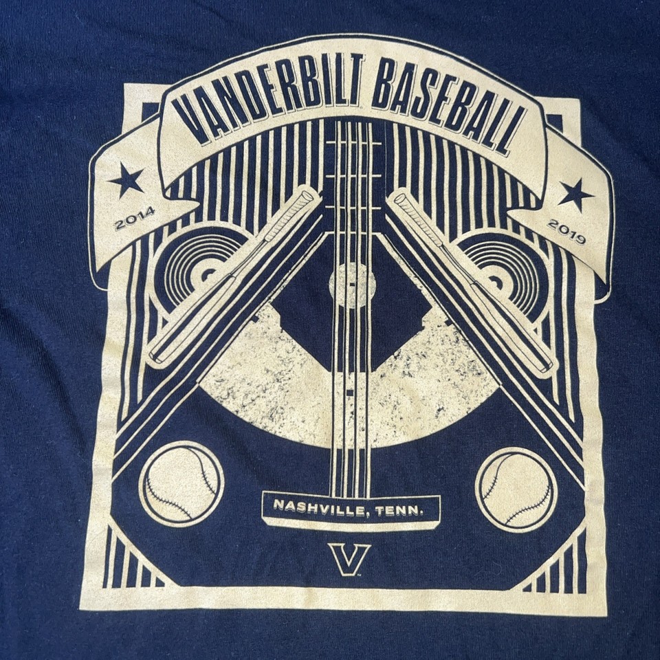 Vanderbilt University Commodores Baseball Logo 2014 2019 Shirt Large ...