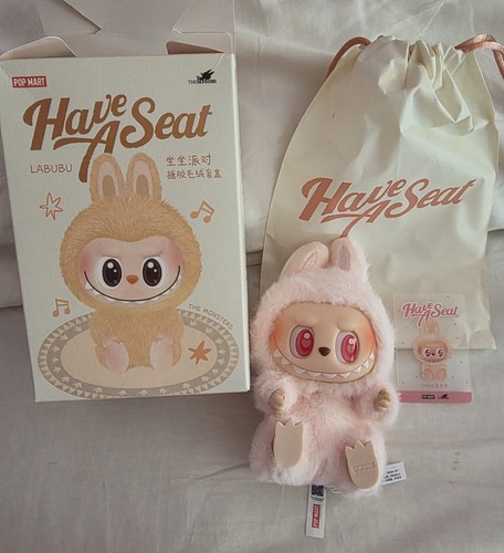 100% Authentic Labubu Have a seat. Confirmed “DADA” (pink) BRAND NEW | eBay