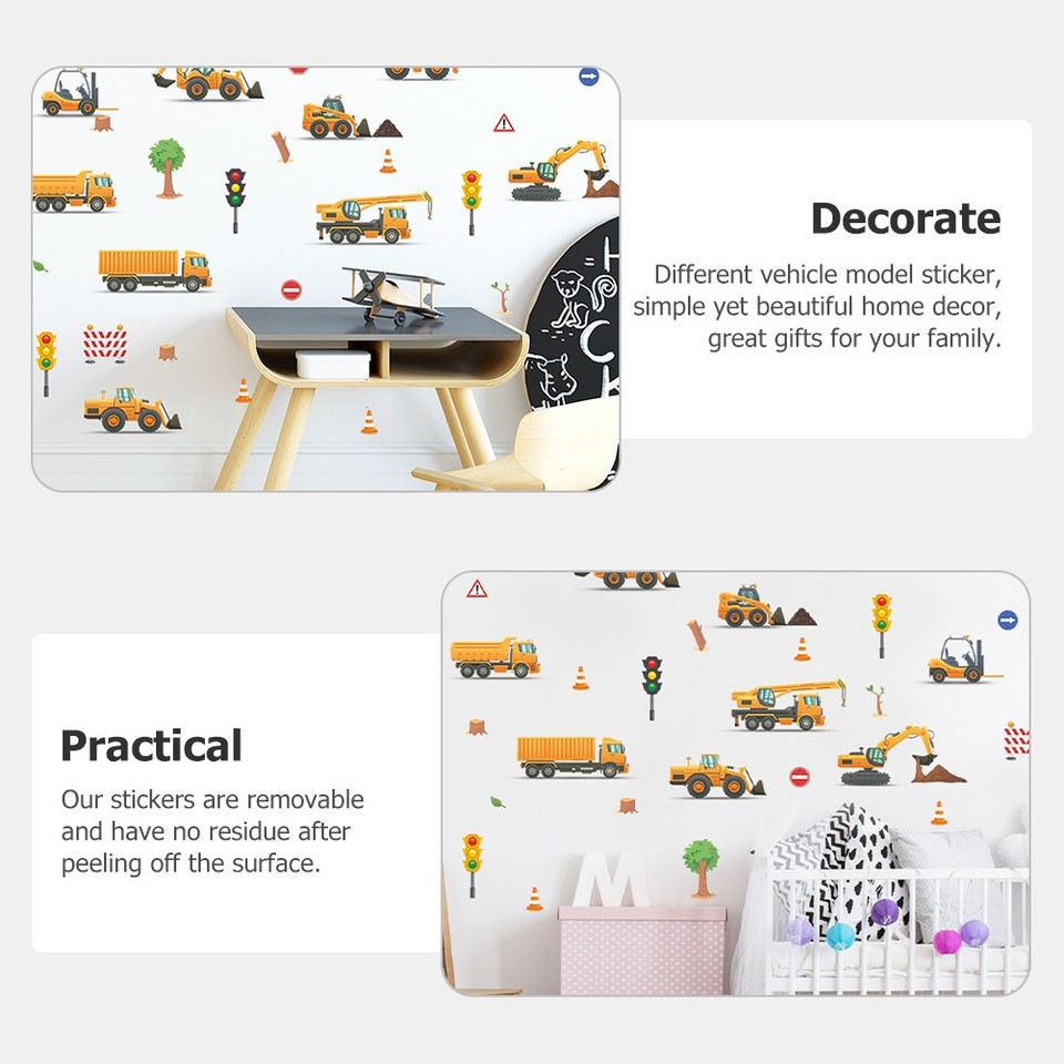 Traffic Light Sticker Wall Stickers for Kids Cartoon Construction ...