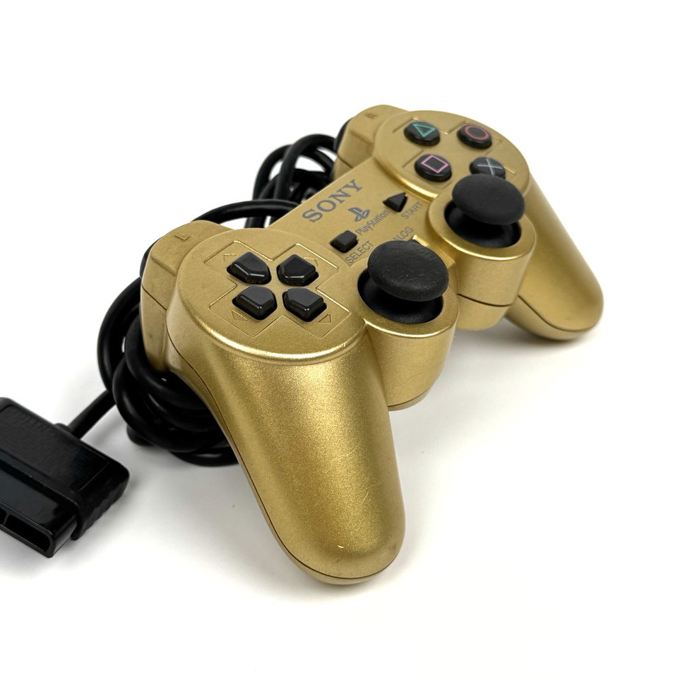 Official Sony PS2 DualShock 2 Controller Gold OEM SCPH-10010 Fast Free ...
