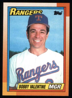 1990 Topps #729 Bobby Valentine Rangers 8 - NM/MT | eBay