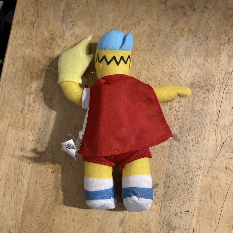 2006 Homer Simpson 9-Inch Super Hero Fan Plush Foam Finger & Cape (Has ...